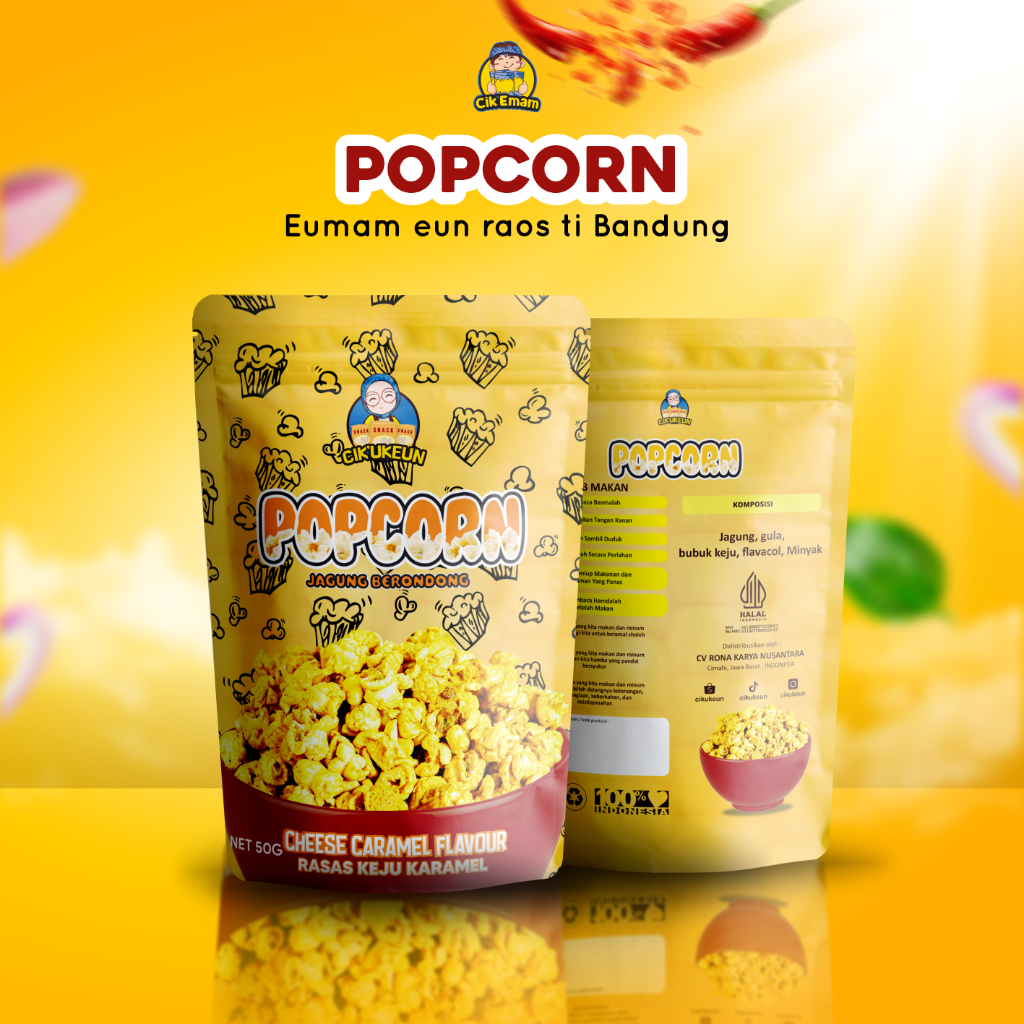 Jual CIKUKEUN - POPCORN Cheese Caramel - Berondong Jagung Gurih Keju ...