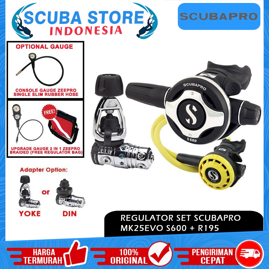 Jual Paket Regulator Diving Set Package Scubapro MK25 Evo S600 Octopus ...