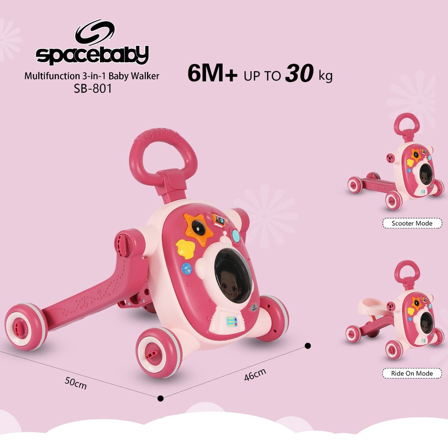 Jual Spacebaby SB 801 Mainan Anak Skuter apolo apollo Multifungsi Baby ...