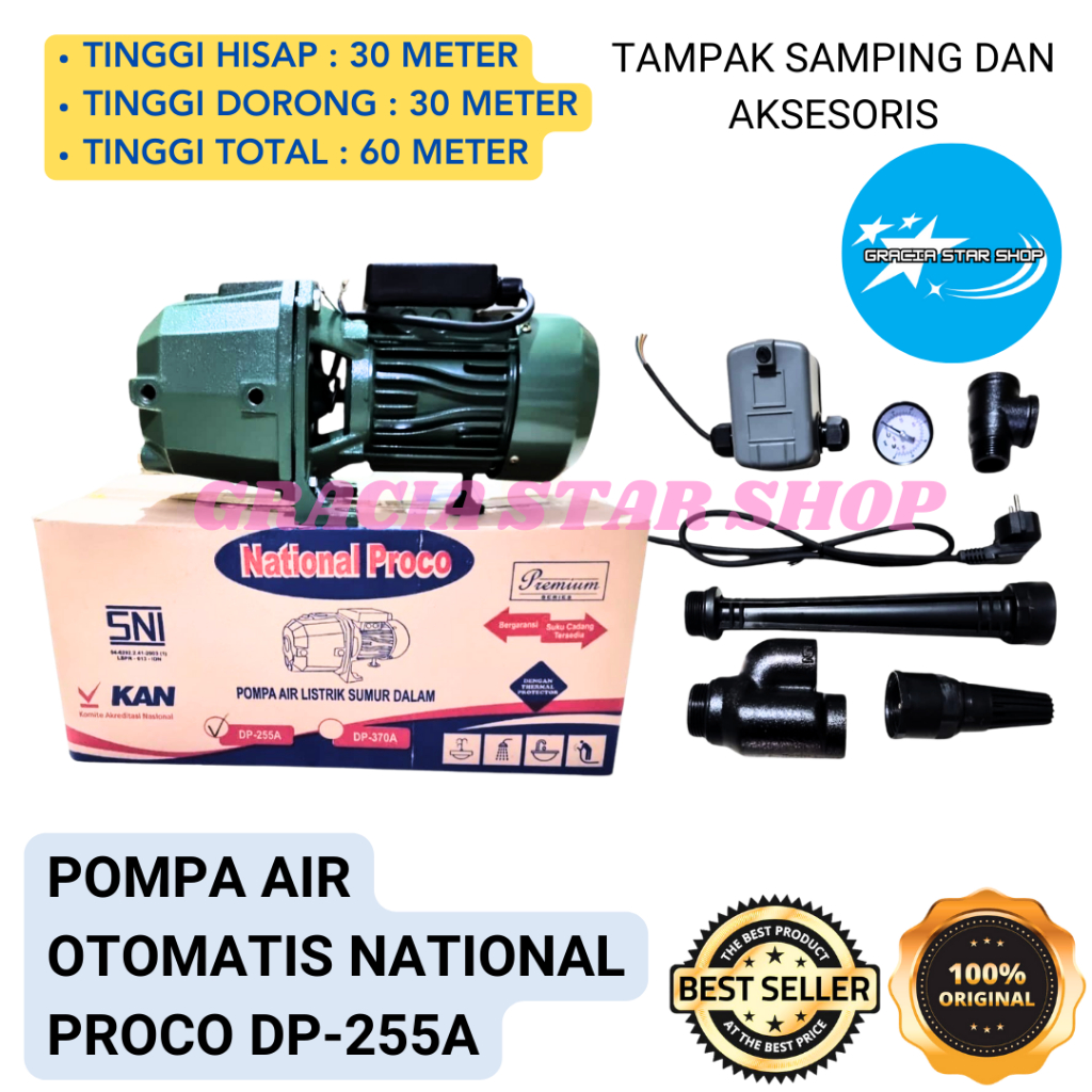 Jual Pompa Air Jet Pump NATIONAL PROCO PREMIUM DP 255A dan DABALTO DP-255A Original Berkualitas ...