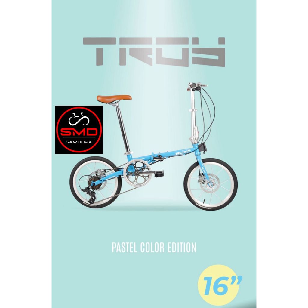 Jual Sepeda Lipat Folding 16 Inch Element Troy Pastel Edition 8Sp Murah ...