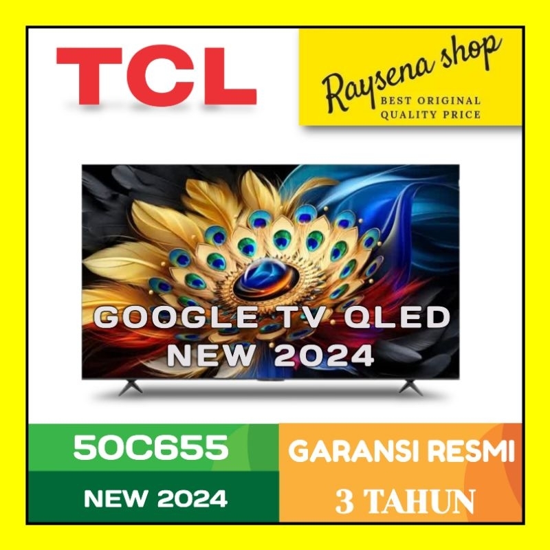 Jual TCL 50 INCH 50C655 QLED 4K GOOGLE TV 50 INCH DOLBY ATMOS NEW 2024 ...