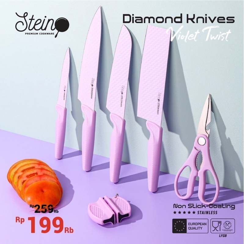 Jual PISAU STEIN COOKWARE NEO BLADE/STEIN DIAMOND KNIFE/Pisau Set ...
