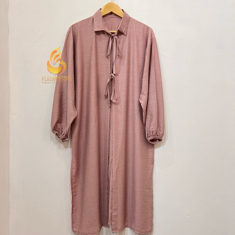 Jual Araya Outer Polo Linen Premium - Outer Tunik Polos Belah Samping ...