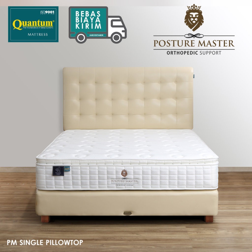 Jual Quantum Kasur Orthopedic Posture Master Single Pillowtop - Komplit ...