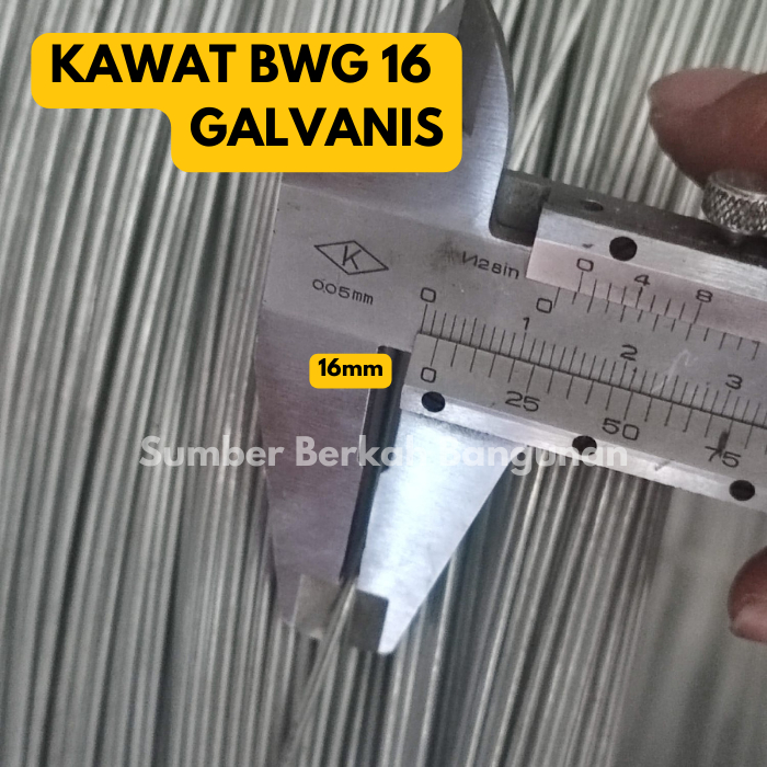 Jual KAWAT BWG GALVANIS 16 KAWAT SENG JEMURAN LAMPION 1,6MM PER METER | Shopee Indonesia