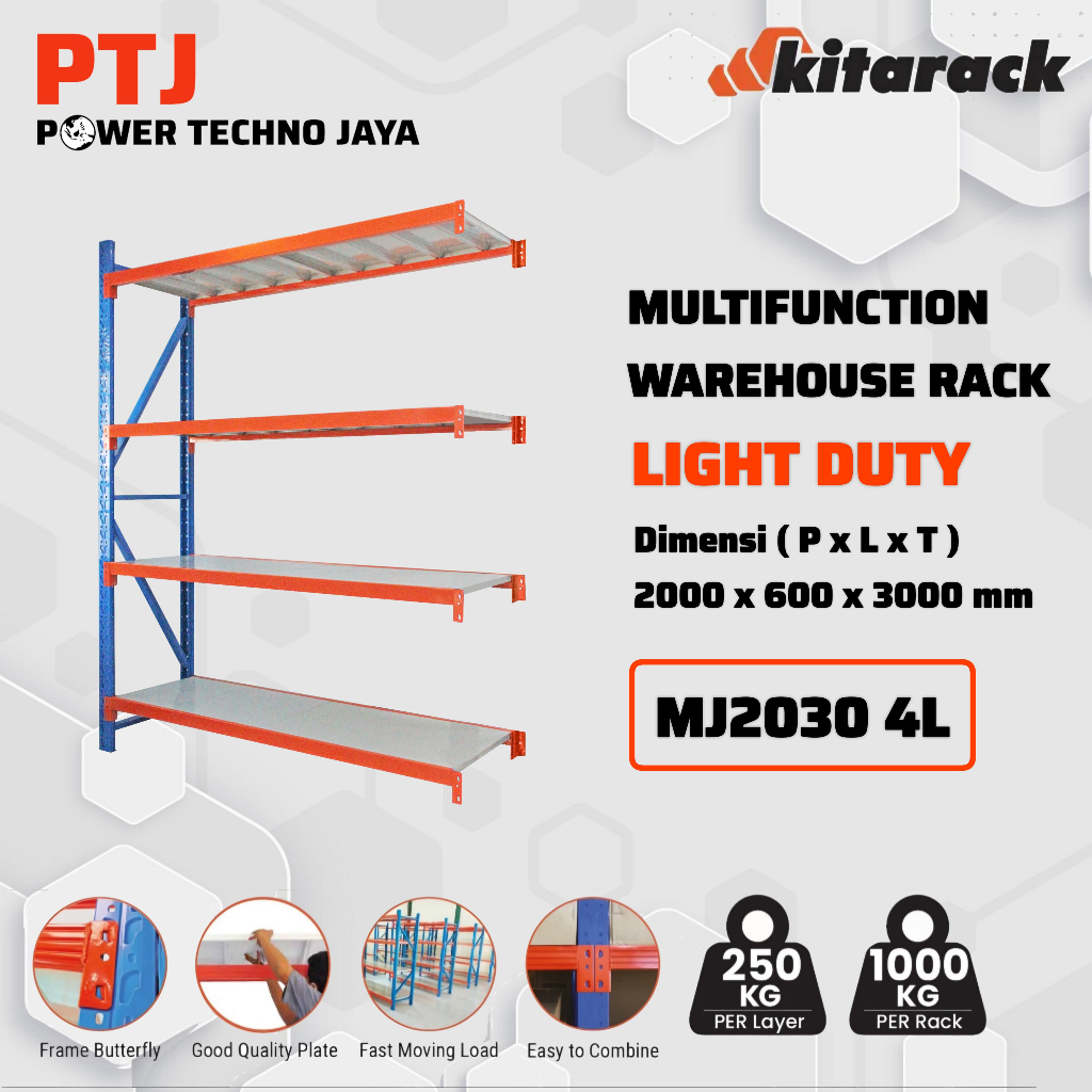 Jual MJ2030 Rak Gudang KITARACK Warehouse Rack JOINTER Rak Serbaguna ...