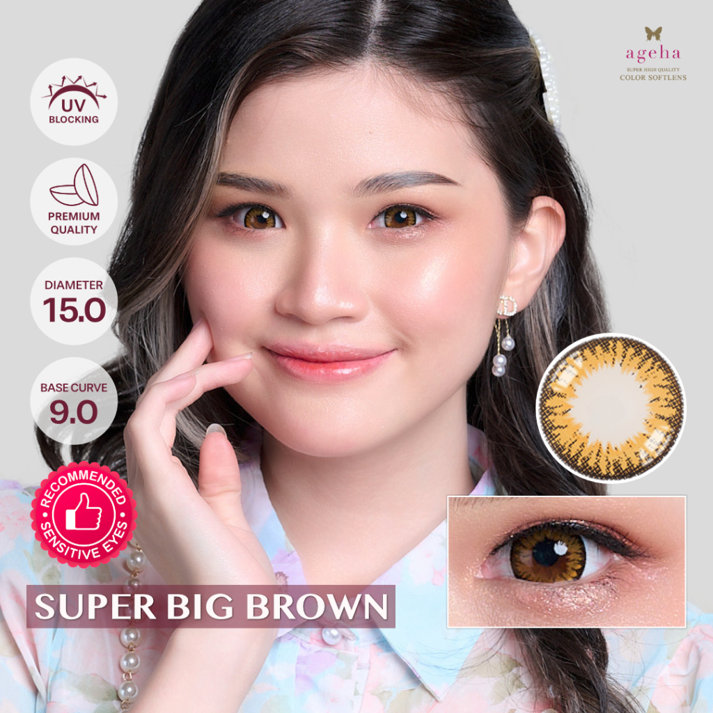 Jual Japan Softlens - Ageha Super Big Brown (1 box 2pc/sepasang) | Shopee Indonesia