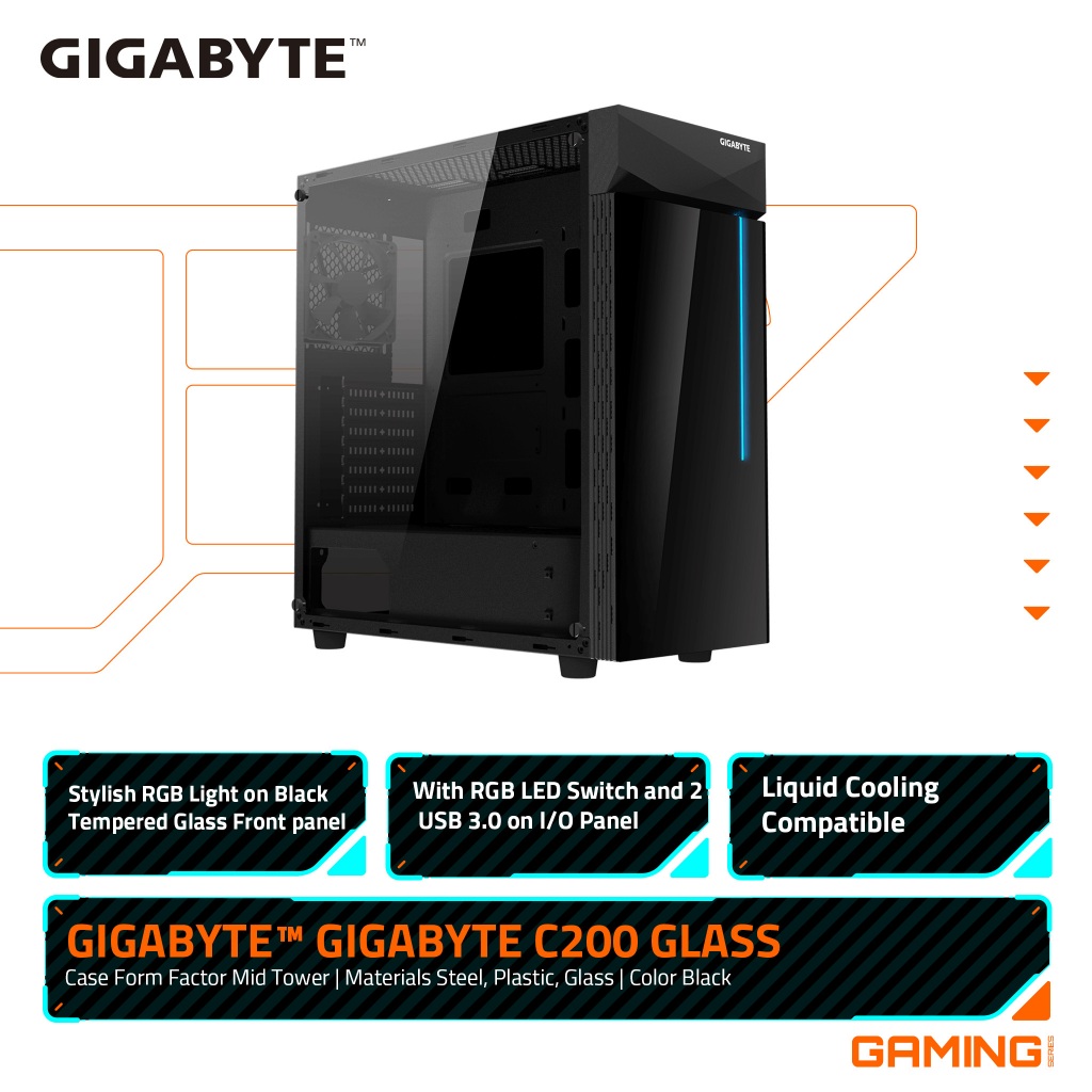 Jual Gigabyte C200 GLASS | Shopee Indonesia