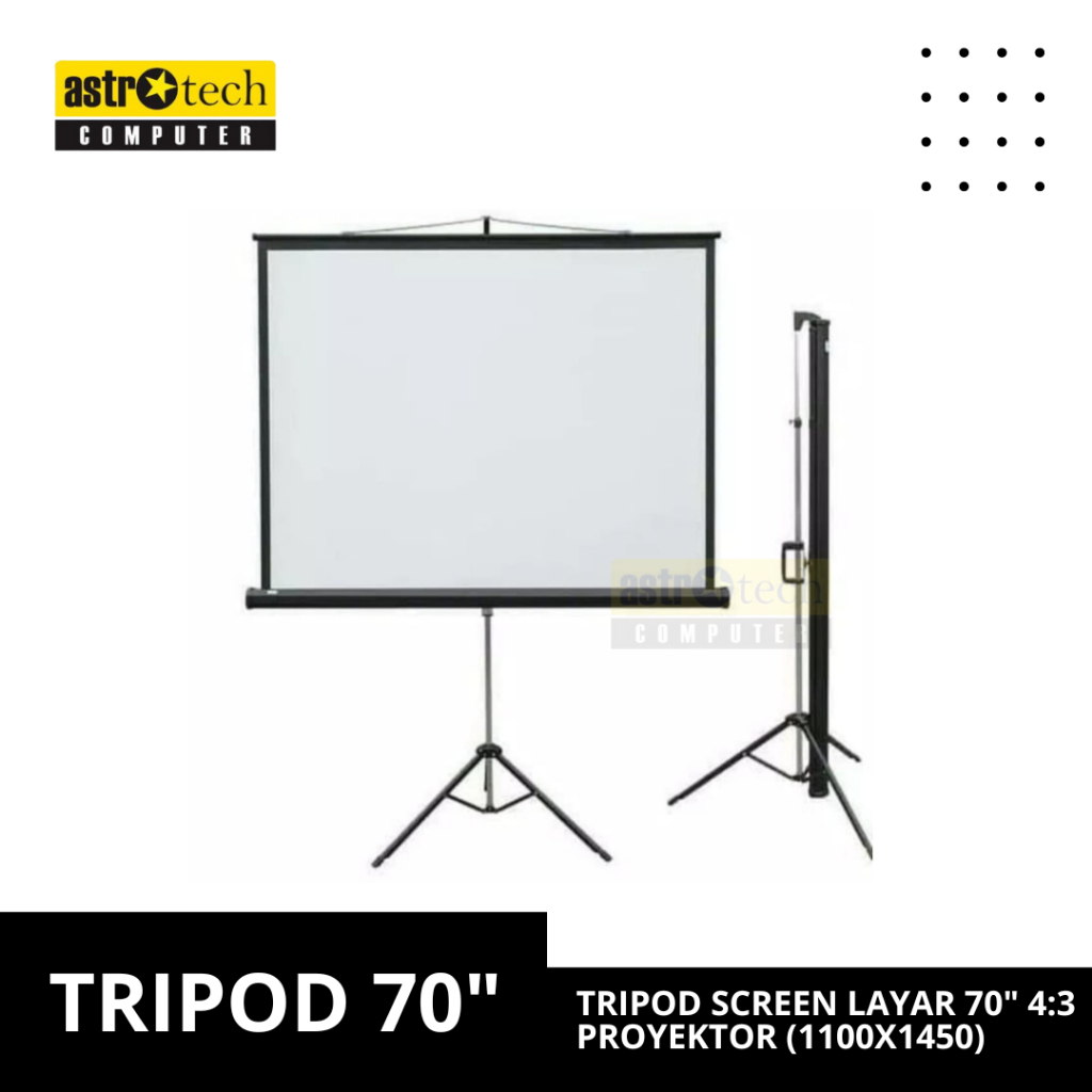 Jual TRIPOD SCREEN 70" INCH LAYAR 70" 1:1 PROYEKTOR (1100X1450 ...