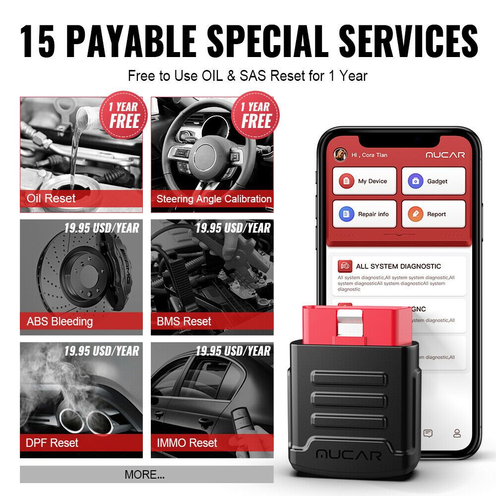 Jual MUCAR BT200 OBD2 BT 200 OBDII Car Scanner Bluetooth All System ...
