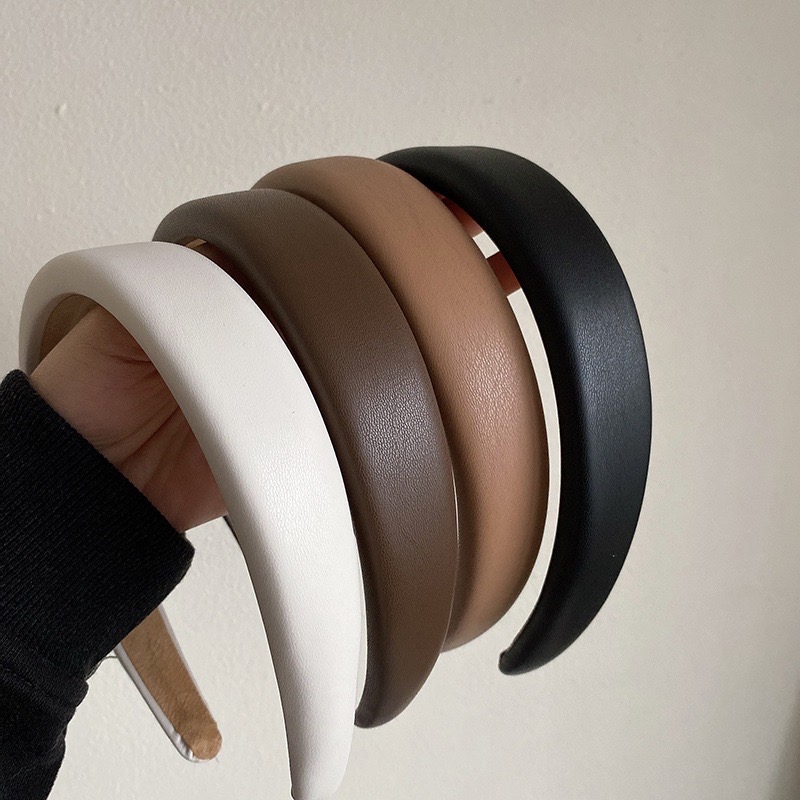 Jual Town Shell BIG LEATHER Korean Headband / Bando Korea Tebal Lebar ...