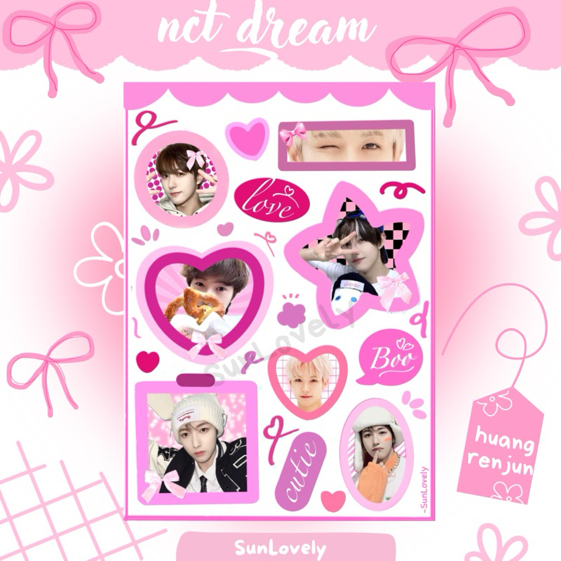 Jual STICKER NCT DREAM Pink Cutie, Mark, Renjun, Jeno, Haechan, Jaemin ...