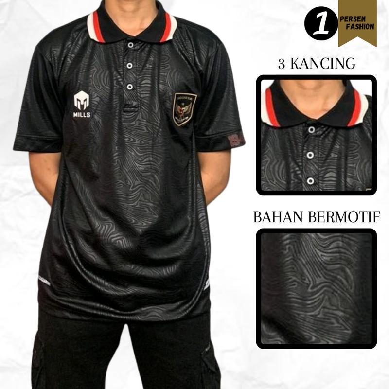 Jual Jersey Timnas Indonesia Terbaru M!LLS Lengan Pendek Hitam Away ...
