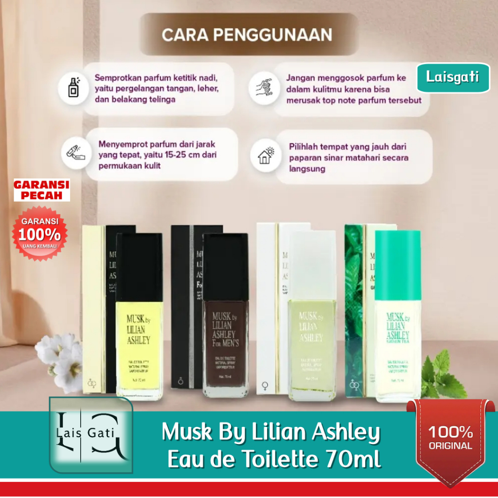 Jual Musk by Lilian Ashley Parfum Wanita dan Pria EDT White 70ml ...