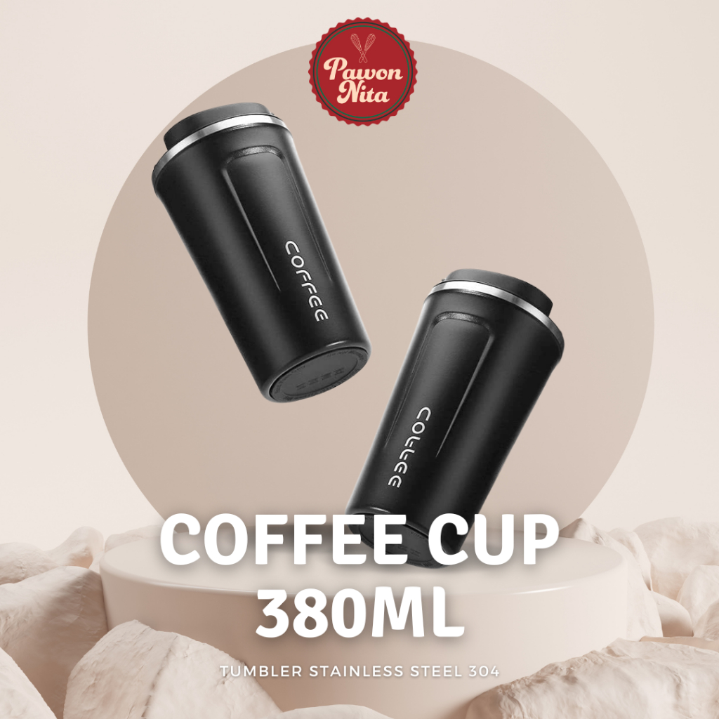 Jual Tumbler Rubber Grip 380ml Coffee Mug Stainless Steel | Shopee Indonesia