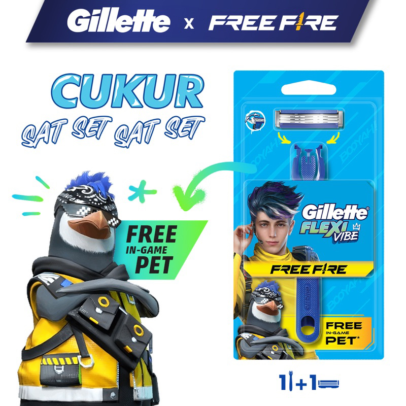 Jual Gillette Flexi Vibe X Free Fire / Gillette X FF / | Shopee Indonesia