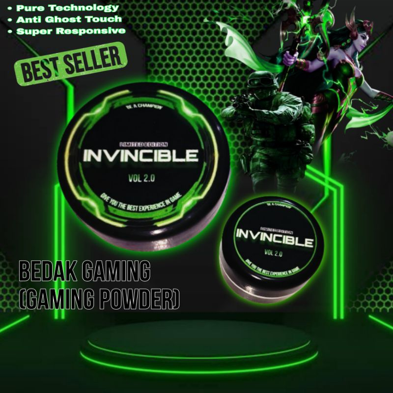 Jual INVINCIBLE Bedak Gaming/ Gaming Powder Premium Ukuran Reguler dan ...
