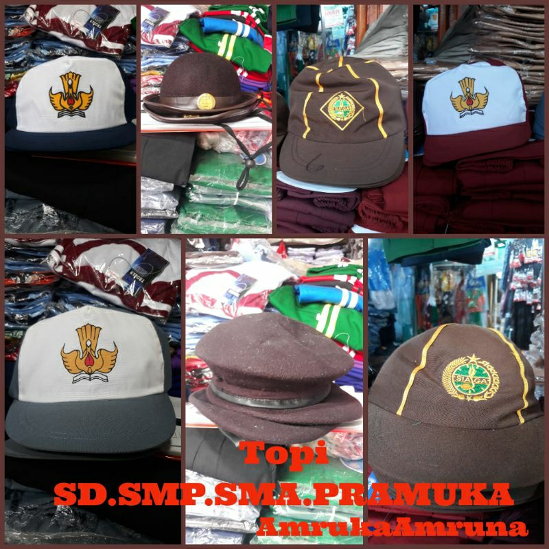 Jual Topi SD SMP SMA Pramuka Topi Siaga Topi Boni Topi Baret | Shopee ...
