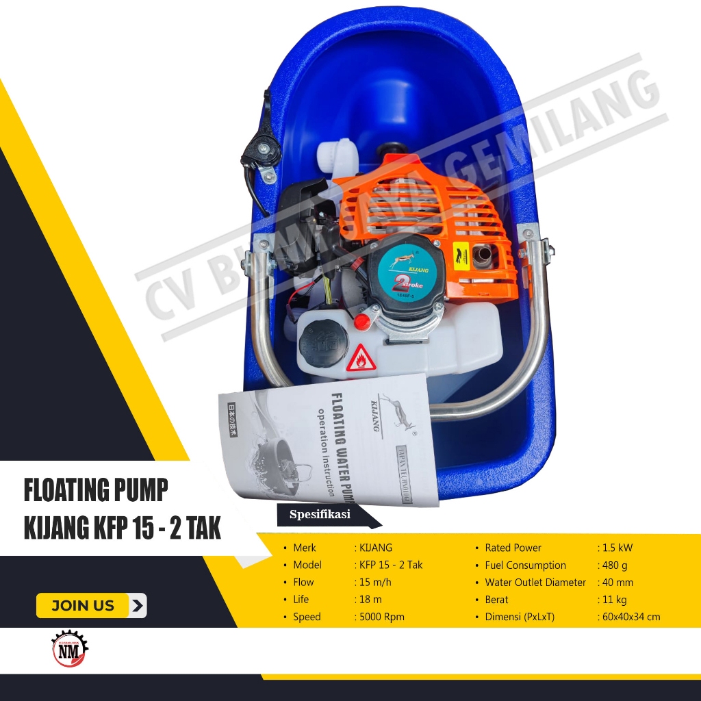 Jual POMPA AIR APUNG / FLOATING PUMP KIJANG KFP 15 - 2 TAK | Shopee Indonesia