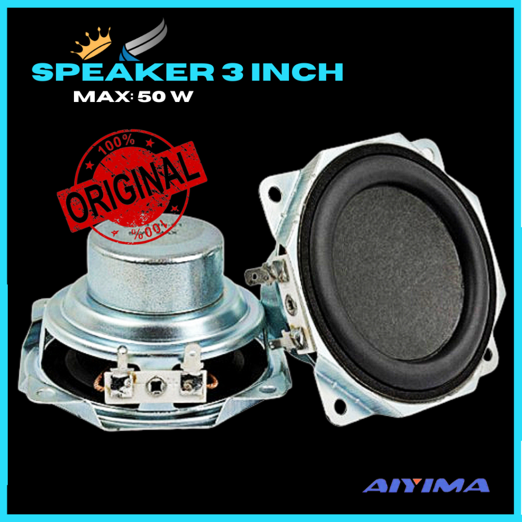 Jual Speaker Aiyima 3 Inch Full Range Magnet Neodymium 50 Watt 8 Ohm | Shopee Indonesia