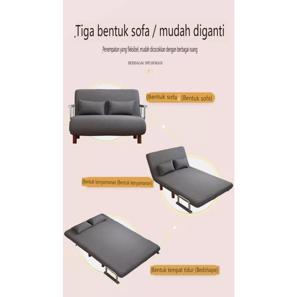 Jual F&G Tempat tidur sofa lipat sofa ganda kursi malas tempat tidur ...