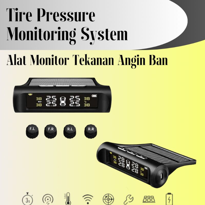 Jual ALAT CEK TEKANAN BAN MOBIL MONITOR TEKANAN ANGIN BAN SOLAR TPMS | Shopee Indonesia