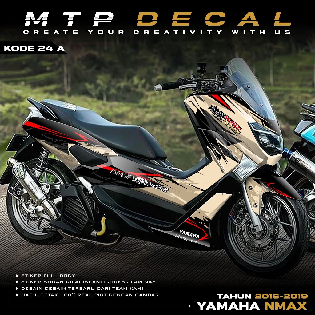 Jual MTP Decal Stiker Yamaha NMAX OLD 2015-2019 Desain Full Body Premium Motif Mugen Power Kode ...