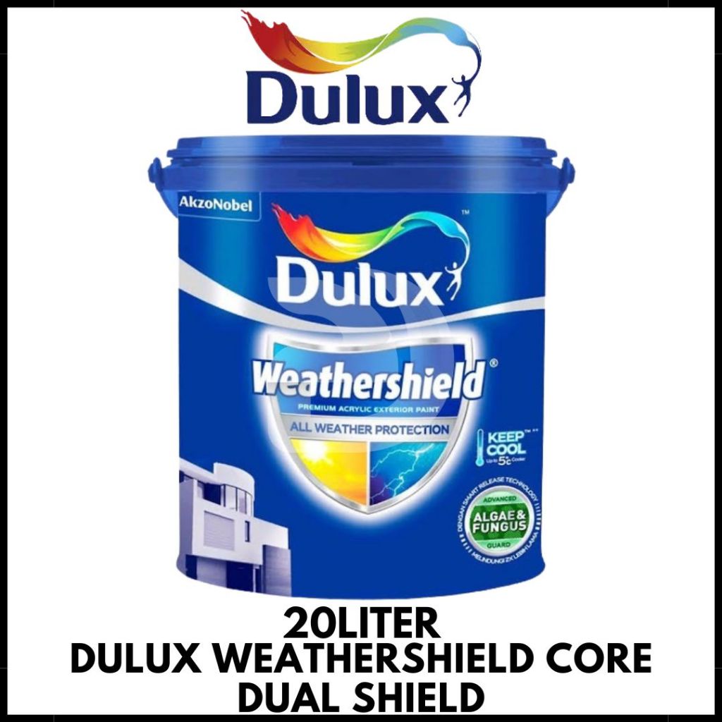 Jual Cat Tembok Eksterior Dulux Weathershield Core Dual Shield Pail 20Liter | Shopee Indonesia