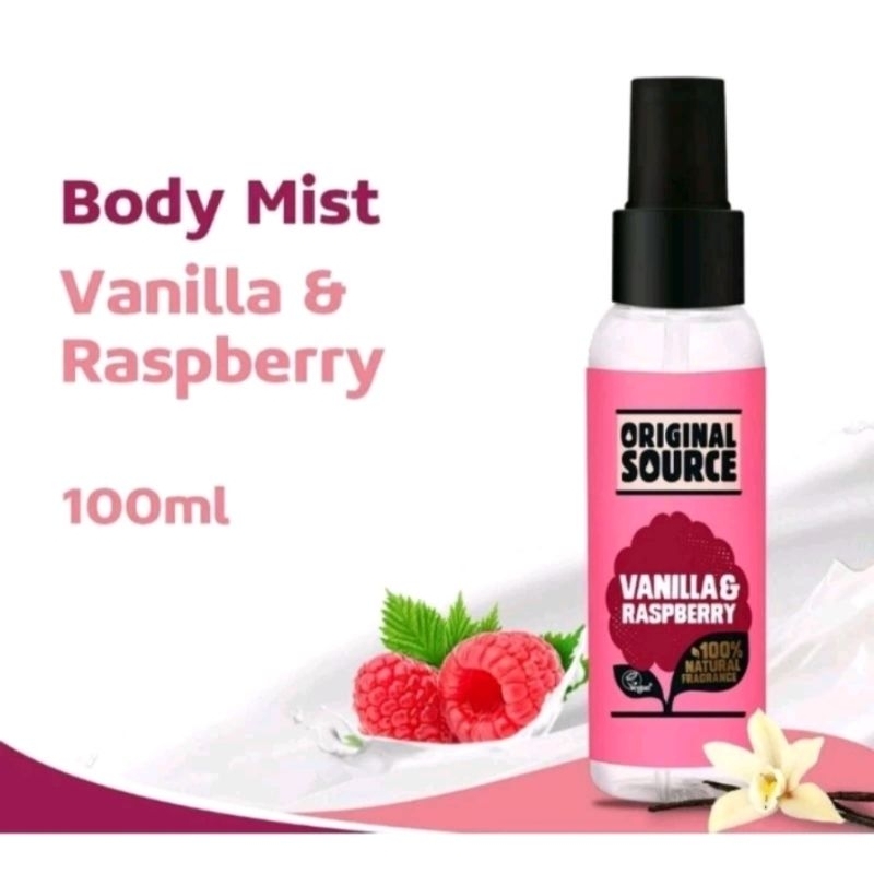 Jual ORIGINAL SOURCE Body Mist Vanilla & Raspberry 100ml | Shopee Indonesia
