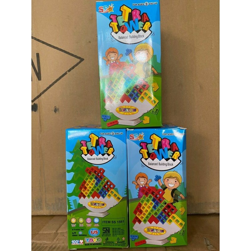 Jual Mainan edukatif anak balancing block tetris tetra tower balok ...