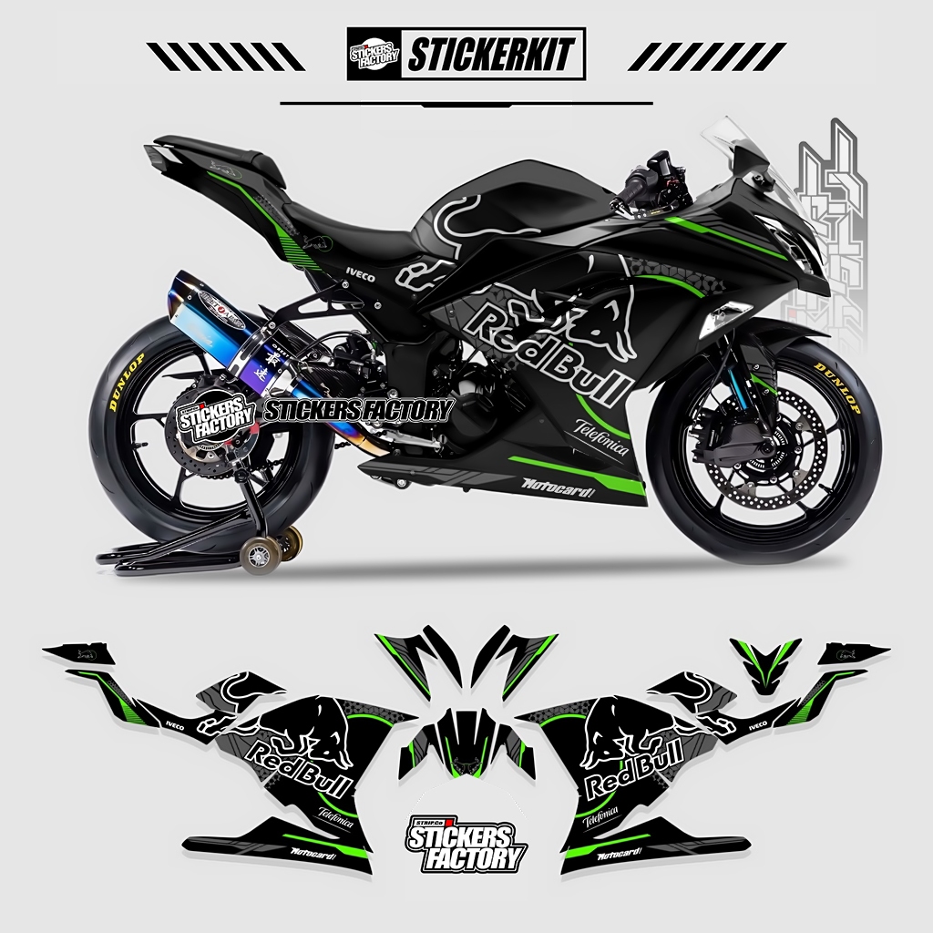 Jual STICKER STRIPING NINJA 250 FI 2013 SEMIFULL / MOTIF 12 / NINJA ...