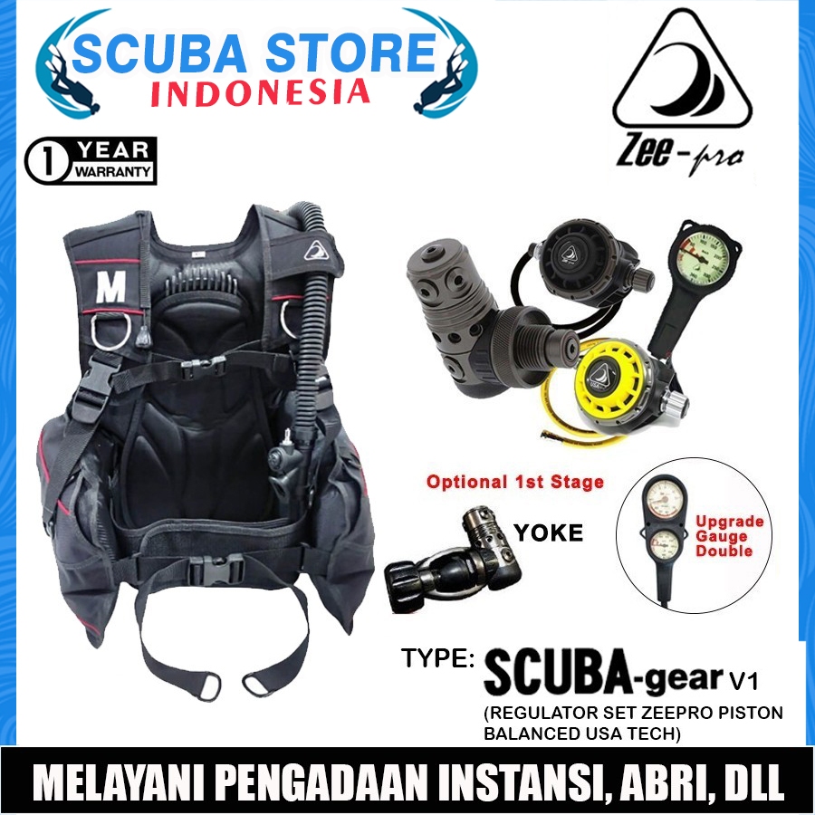 Jual Paket BCD Set Zeepro Scubagear V1 Scuba Gear BC Jacket Basic ...