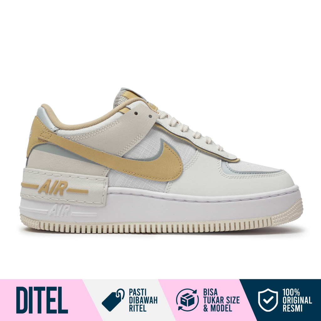 Jual Nike Air Force 1 Shadow Summit Sesame Wolf Grey DV7449-100 ...