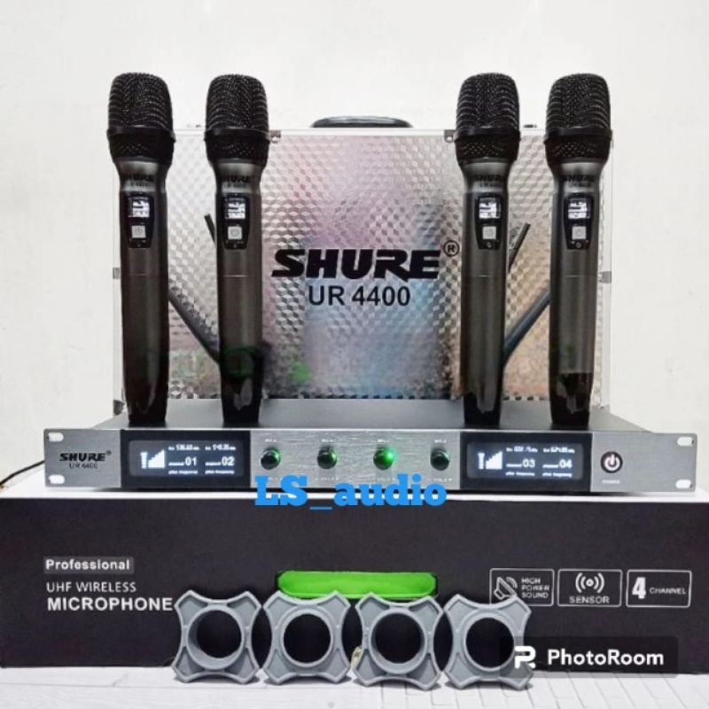 Jual Mic Wireless Shure UR4400 UR 4400 Mic Wireless 4 Mic Pegang / 4 ...