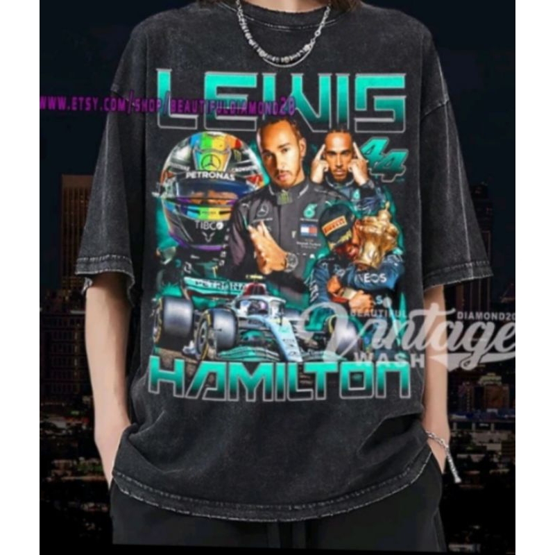 Jual Lewis Hamilton Formula One Vintage Style Shirt F1 Oversize ...
