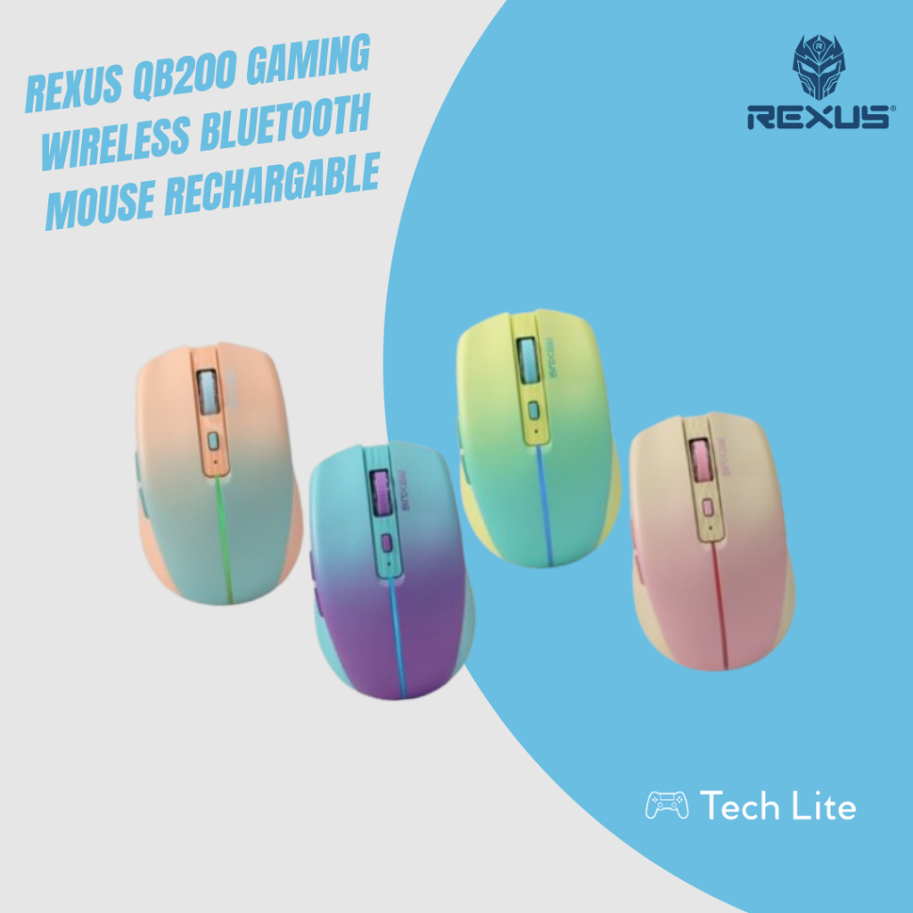 Jual Rexus QB200 Gaming Wireless Bluetooth Mouse Rechargable | Shopee ...