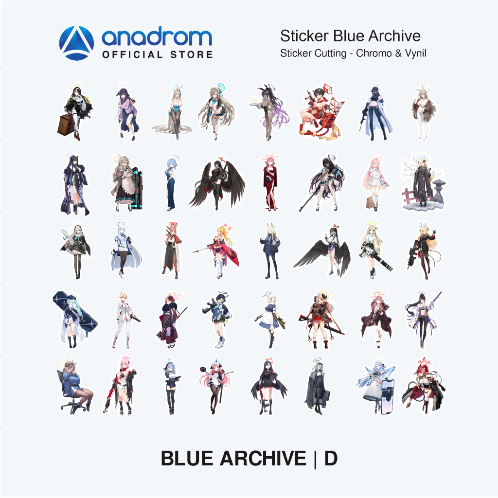 Jual Sticker Blue Archive | Sticker Chibi Blue Archive | Anadrom 3417 ...
