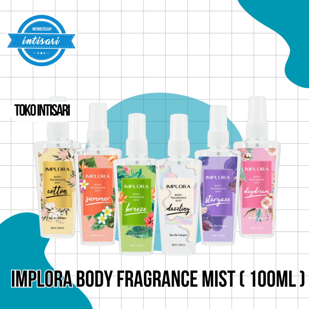 Jual IMPLORA Body Fragrance Mist 100ml Cotton | Breeze | Dazzling ...