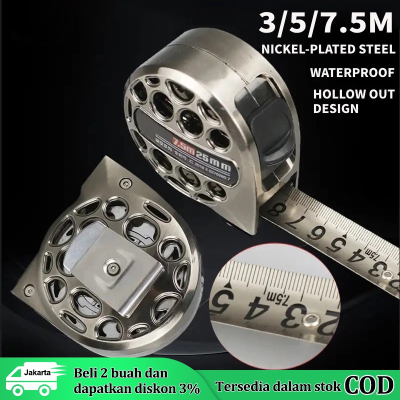 Jual Alat Ukur Meteran Roll 3m/5m/7.5m Panjang Stainless Tebal/Meteran ...