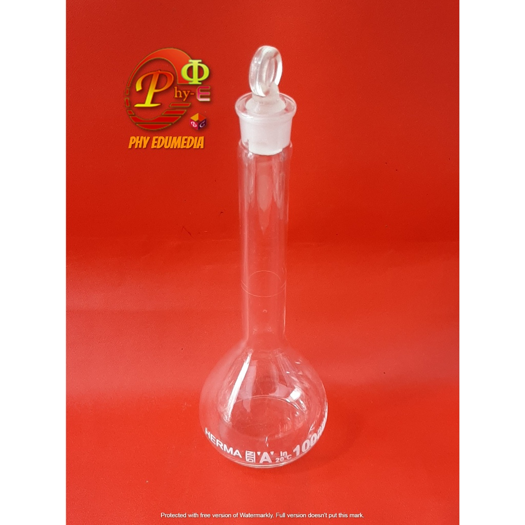 Jual Labu ukur 250ml Herma / Volumetric Flask 250ml Herma / Labu ukur Glass Stopper | Shopee ...