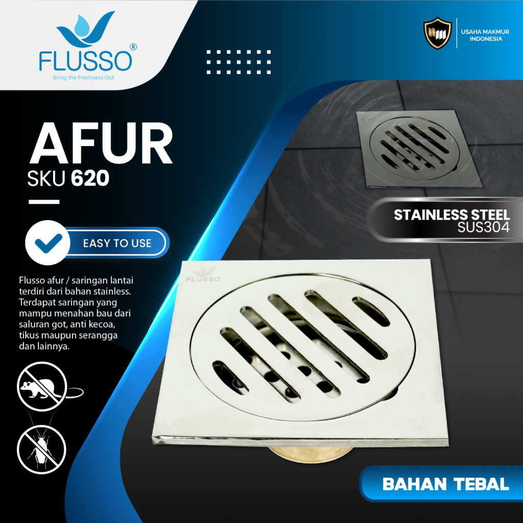 Jual Flusso Floor Drain Afur Saringan Got Kamar Mandi Saringan Kamar ...