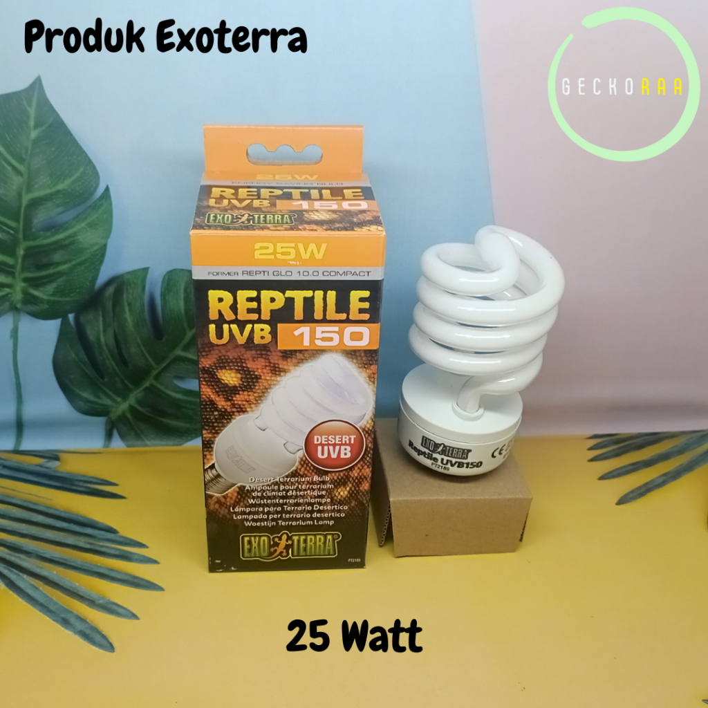 Jual Lampu Exoterra UVB 150 25 Watt Gurun Reptile Torto Sulcata Kura Kadal | Shopee Indonesia