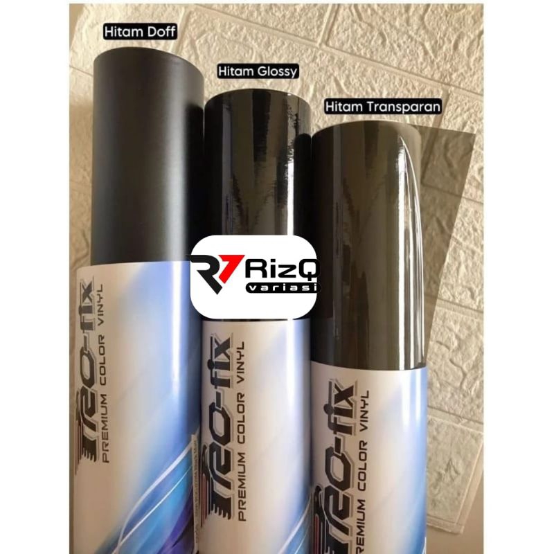 Jual skotlet stiker hitam glossy hitam transparan hitam dop matte harga ...