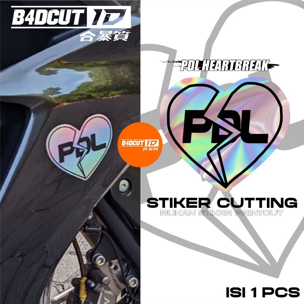 Jual Stiker Cutting PDL Heartsbreaks Patah Hati Viral Keren Bahan ...