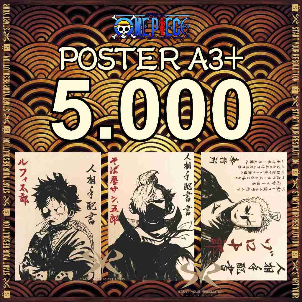 Jual Poster Anime & Manga One Piece Wano Wanted Luffy / Luffytaro ...