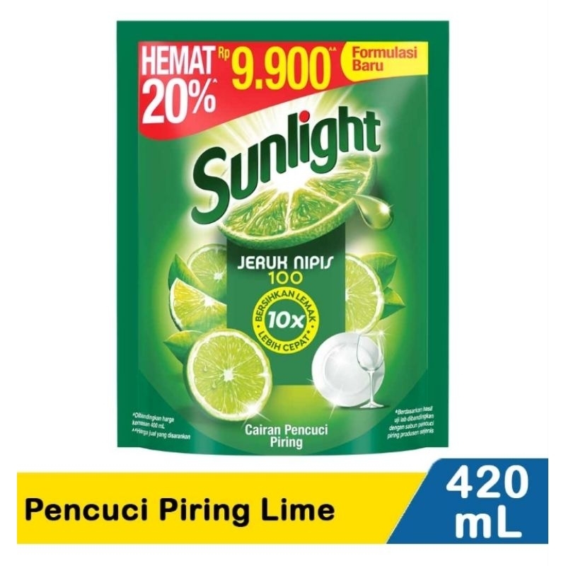 Jual Sunlight Cairan Pencuci Piring Jeruk Nipis isi 370 ml dan 460ml//420ml | Shopee Indonesia