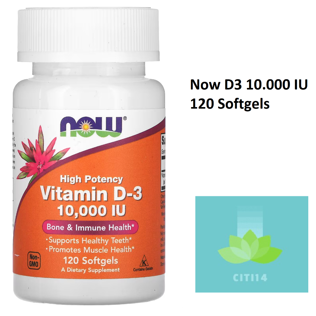 Jual Now Vitamin D3 10000 IU NOW FOODS Vit D3 10.000 IU 120 SOFTGELLS ...
