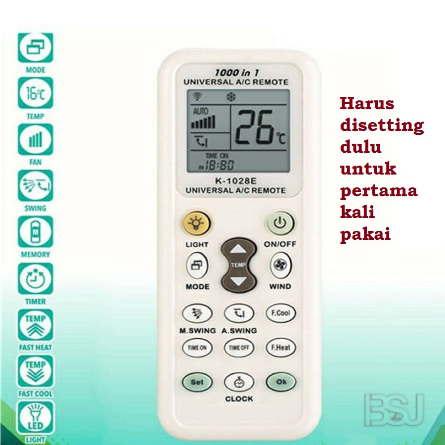 Jual Remote Remot Ac Universal semua jenis ac multifungsi | Shopee ...