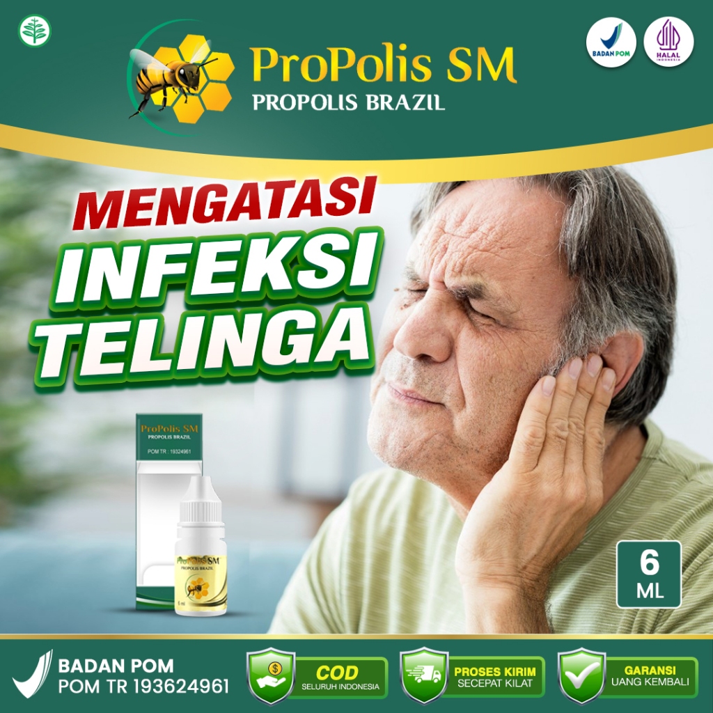Jual Obat Herbal Propolis SM Infeksi Telinga Radang Telinga Gendang Telinga Pecah Congek Berair ...